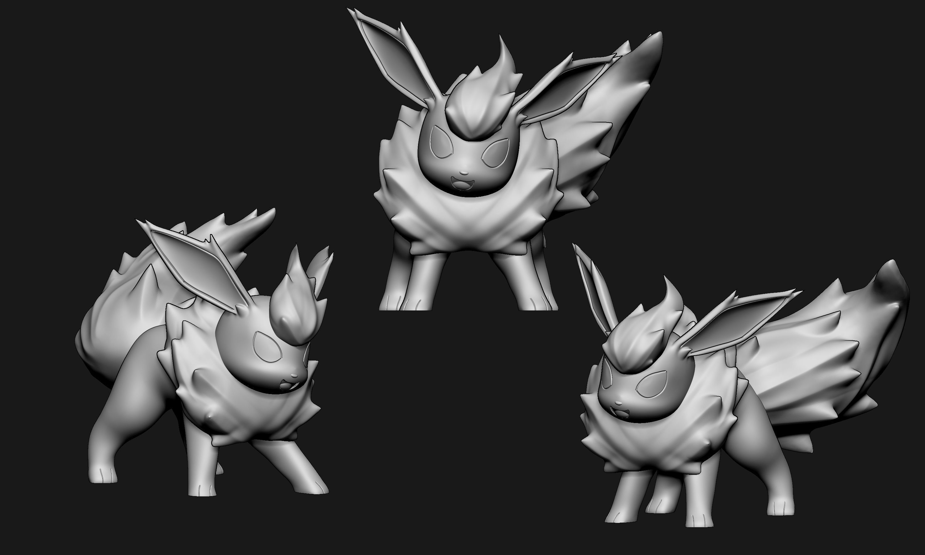 Pokemon - Flareon New Version 3D model 3D printable | CGTrader