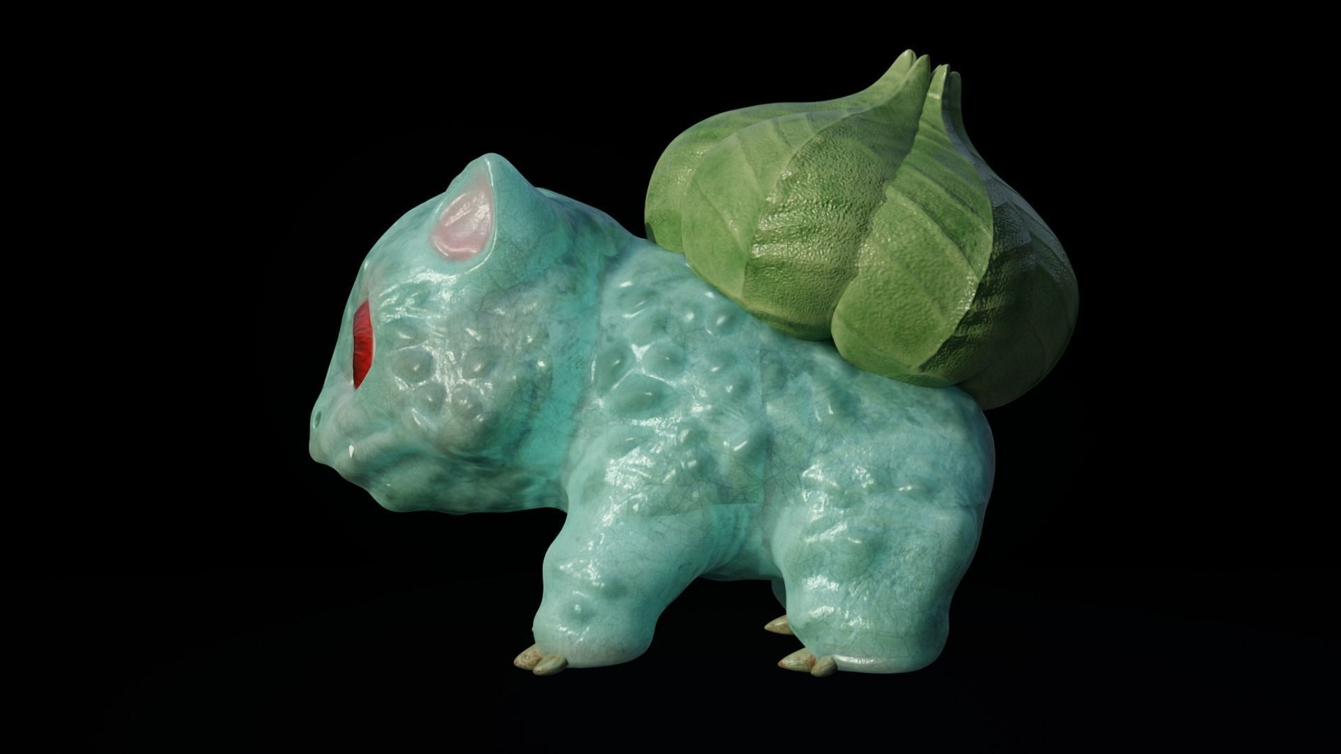 3D model Bulbasaur creature with big eyes VR / AR / low-poly | CGTrader
