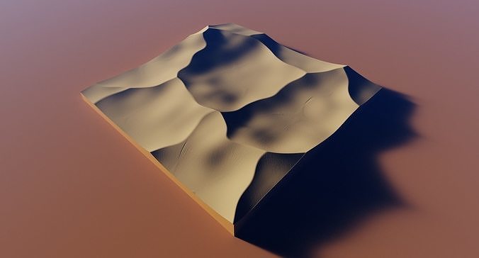 Desert Dunes Terrain Model A 3D model | CGTrader