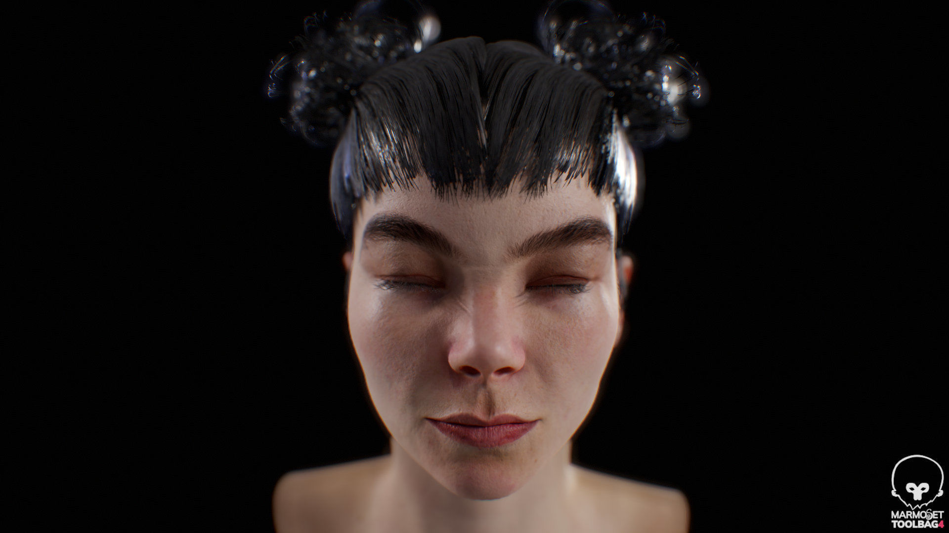 3D model Bjork 1995 renderable Blend Shapes VR / AR / low-poly | CGTrader