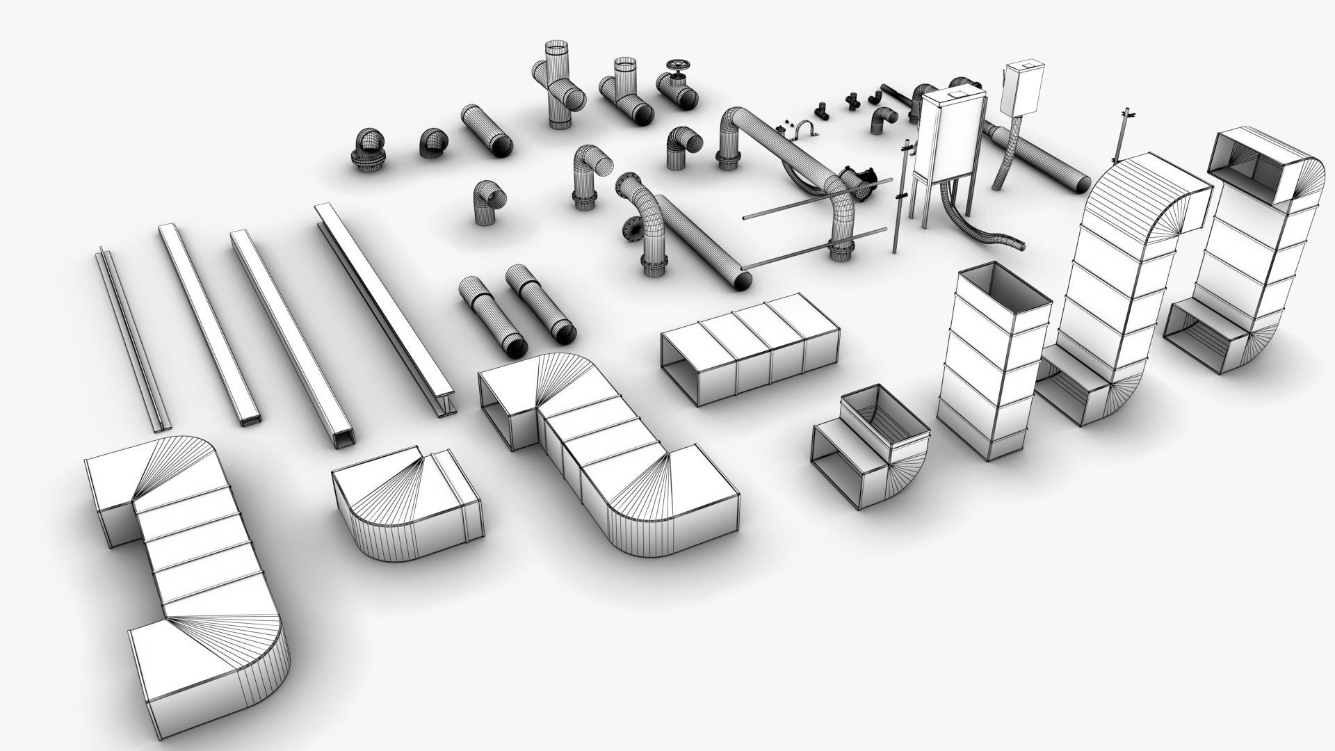 3D model Roof Pipe Tile VR / AR / low-poly | CGTrader