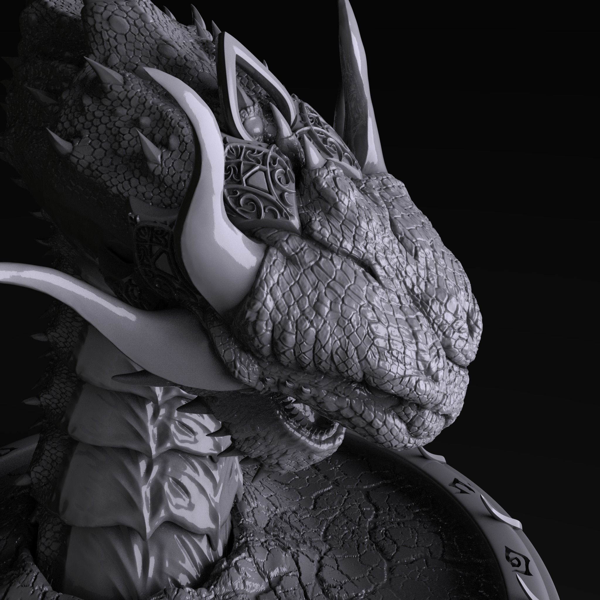 Dilong Dragon Action Figure 3D model 3D printable | CGTrader