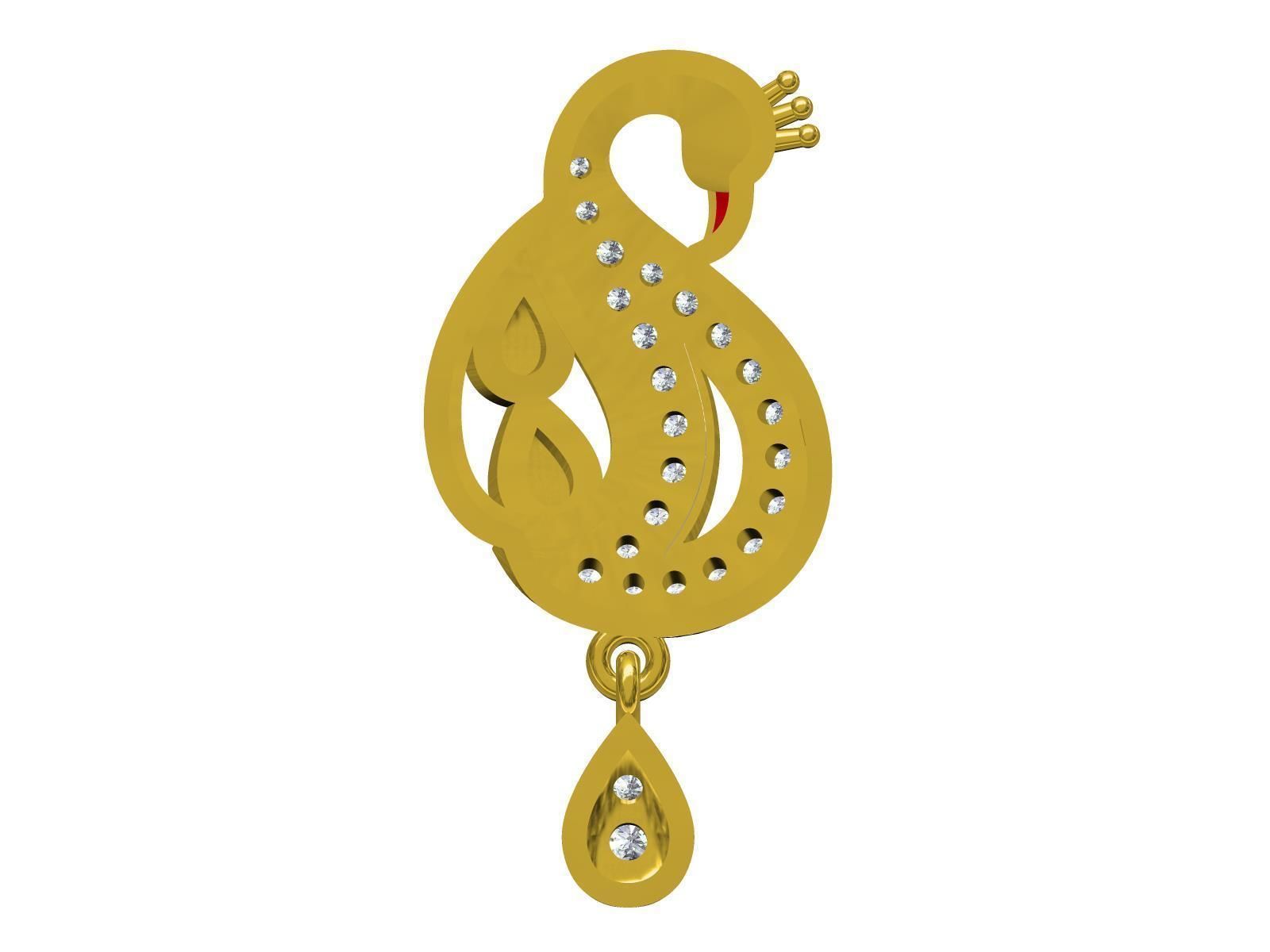 Piko animal earrings 3D model 3D printable | CGTrader