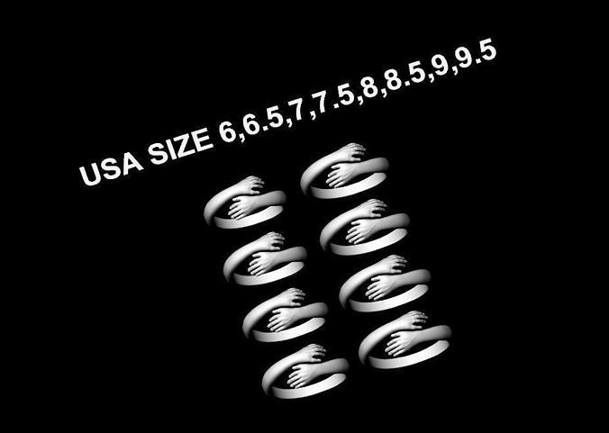 Hug ring all sizes 3D model 3D printable | CGTrader