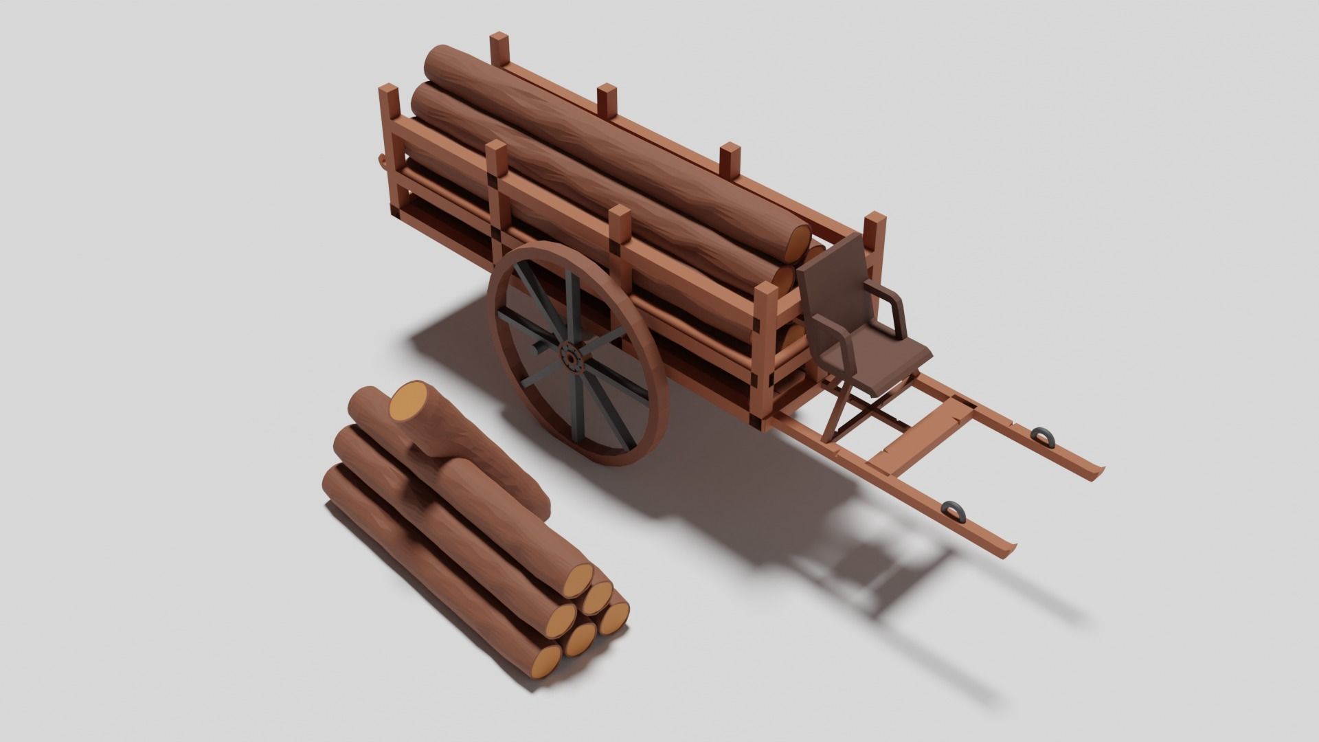 Medieval Low Poly Objects free VR / AR / low-poly 3D model | CGTrader