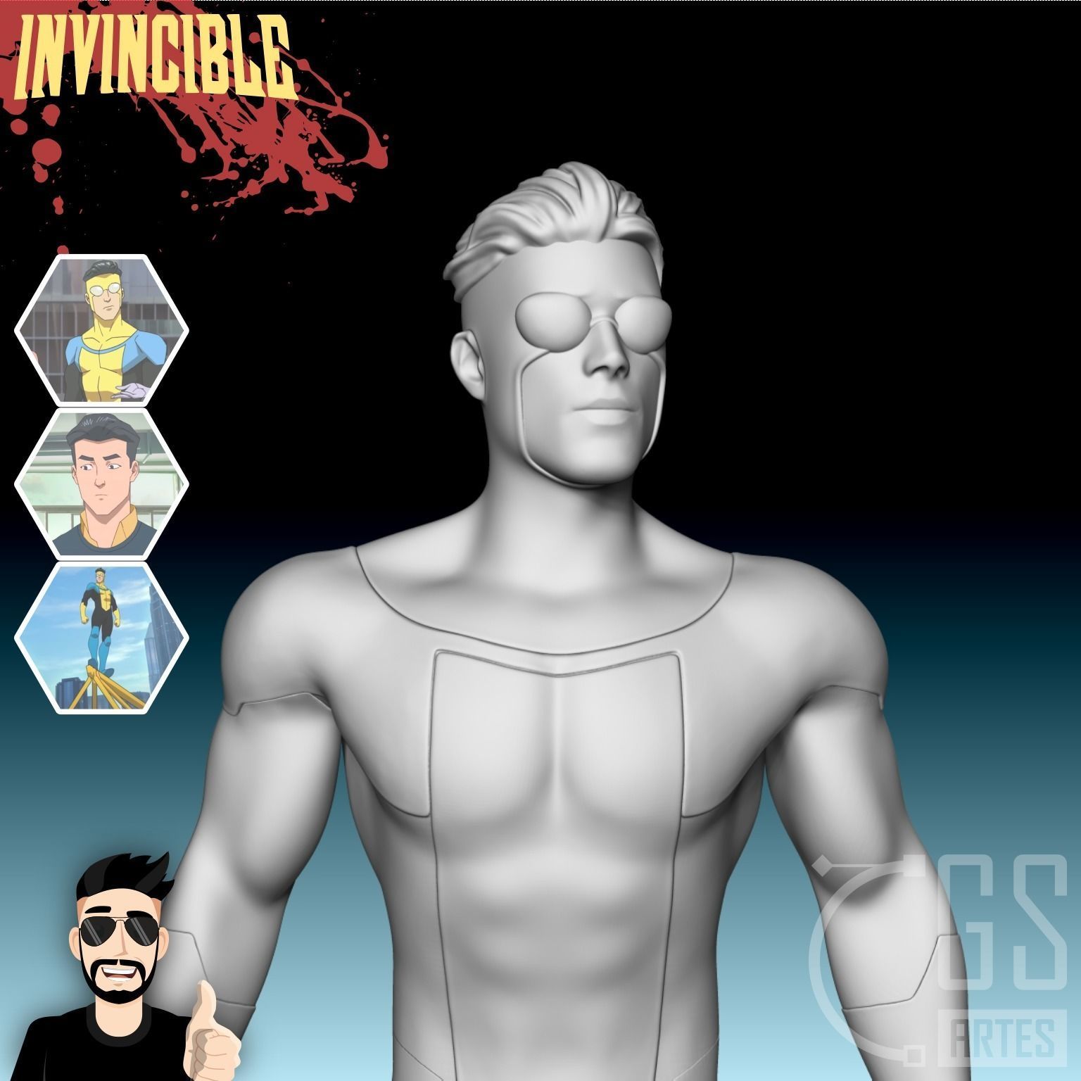 INVINCIBLE - MARK GRAYSON 3D model 3D printable | CGTrader