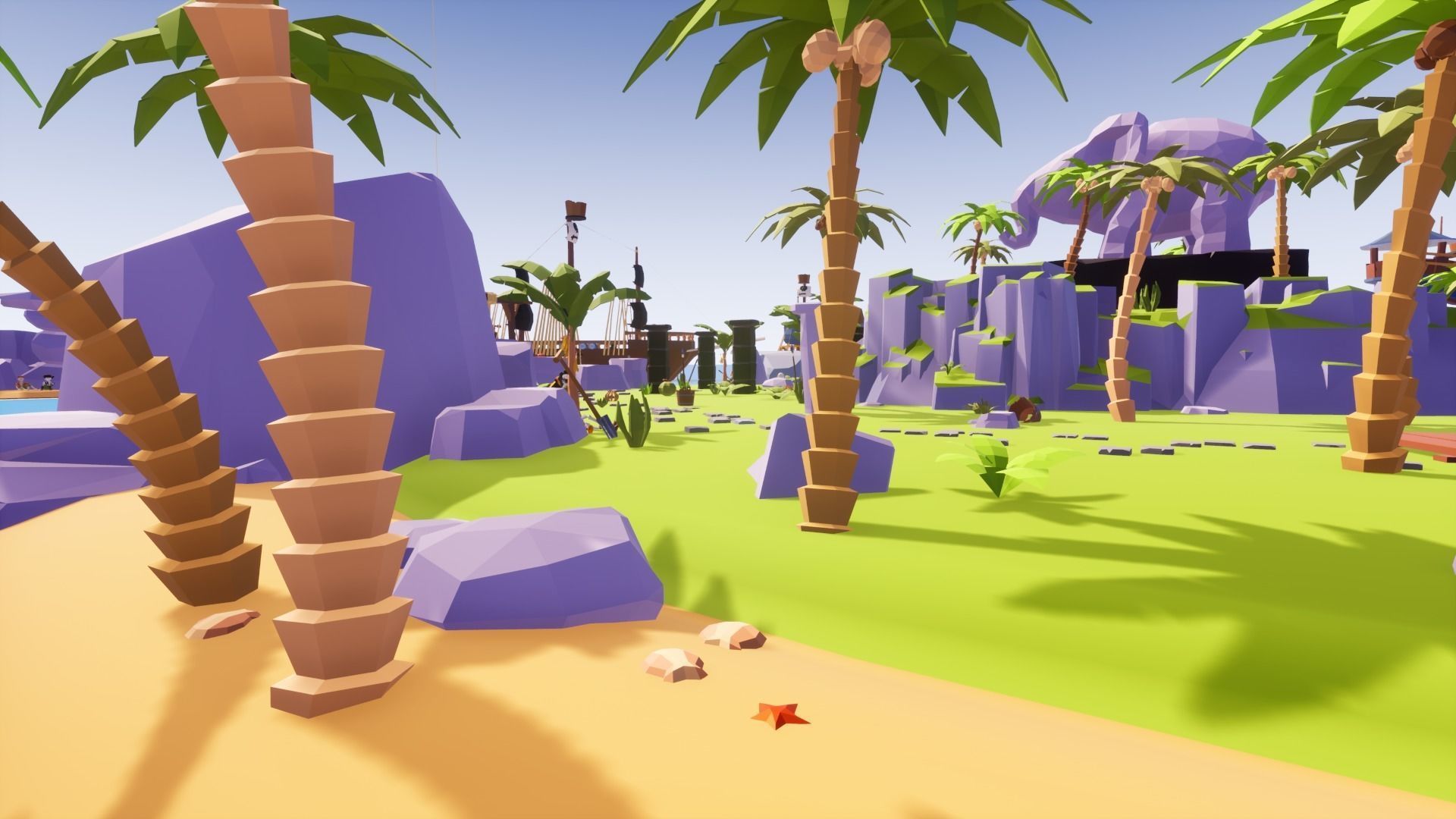 3D model Low Poly Tropical Island RG VR / AR / low-poly | CGTrader