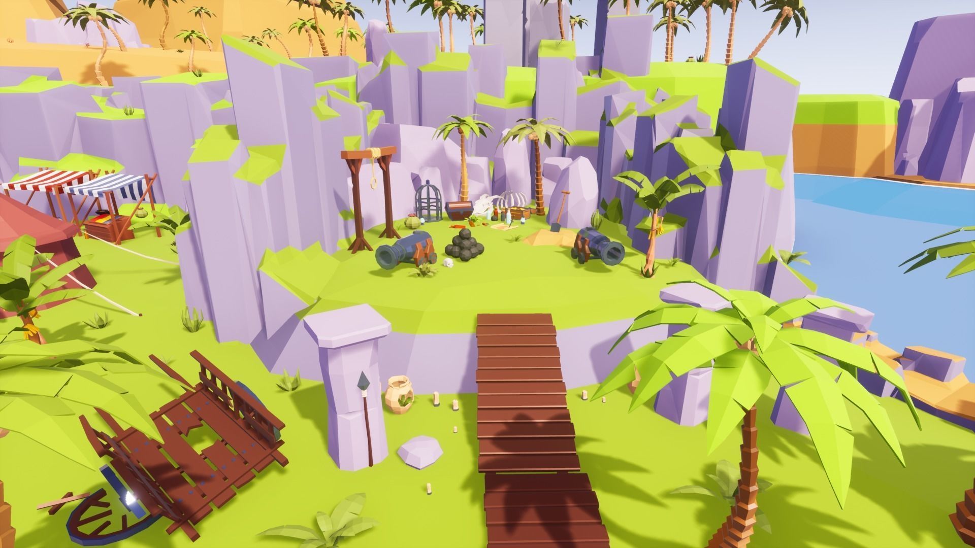 3D model Low Poly Tropical Island RG VR / AR / low-poly | CGTrader