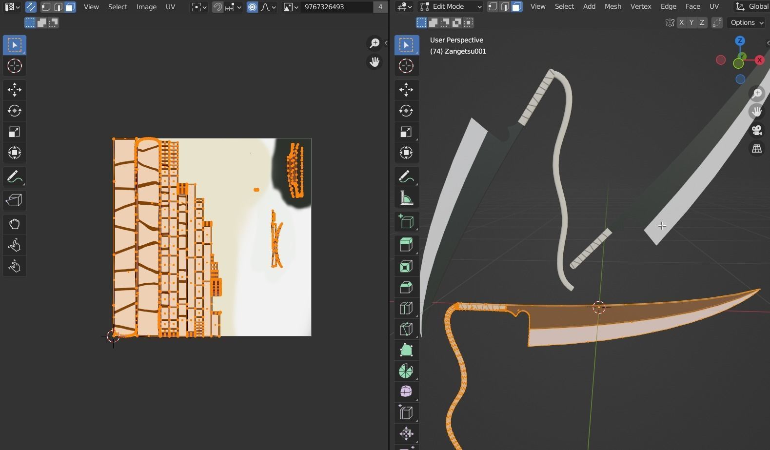 Anime sword Zangetsu free 3D model | CGTrader