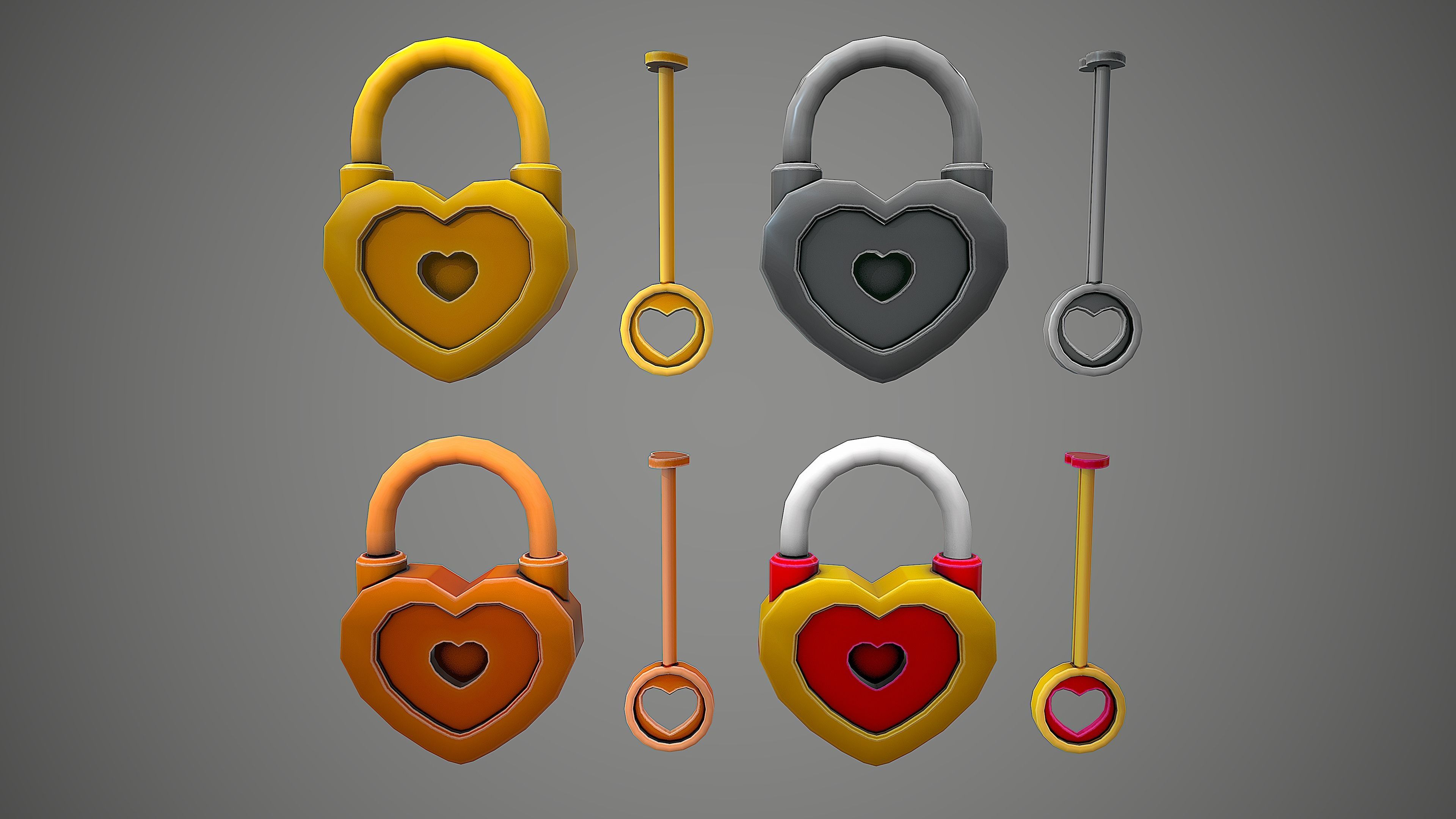 3D model PADLOCK 1 CARTOON STYLIZED VR / AR / low-poly | CGTrader