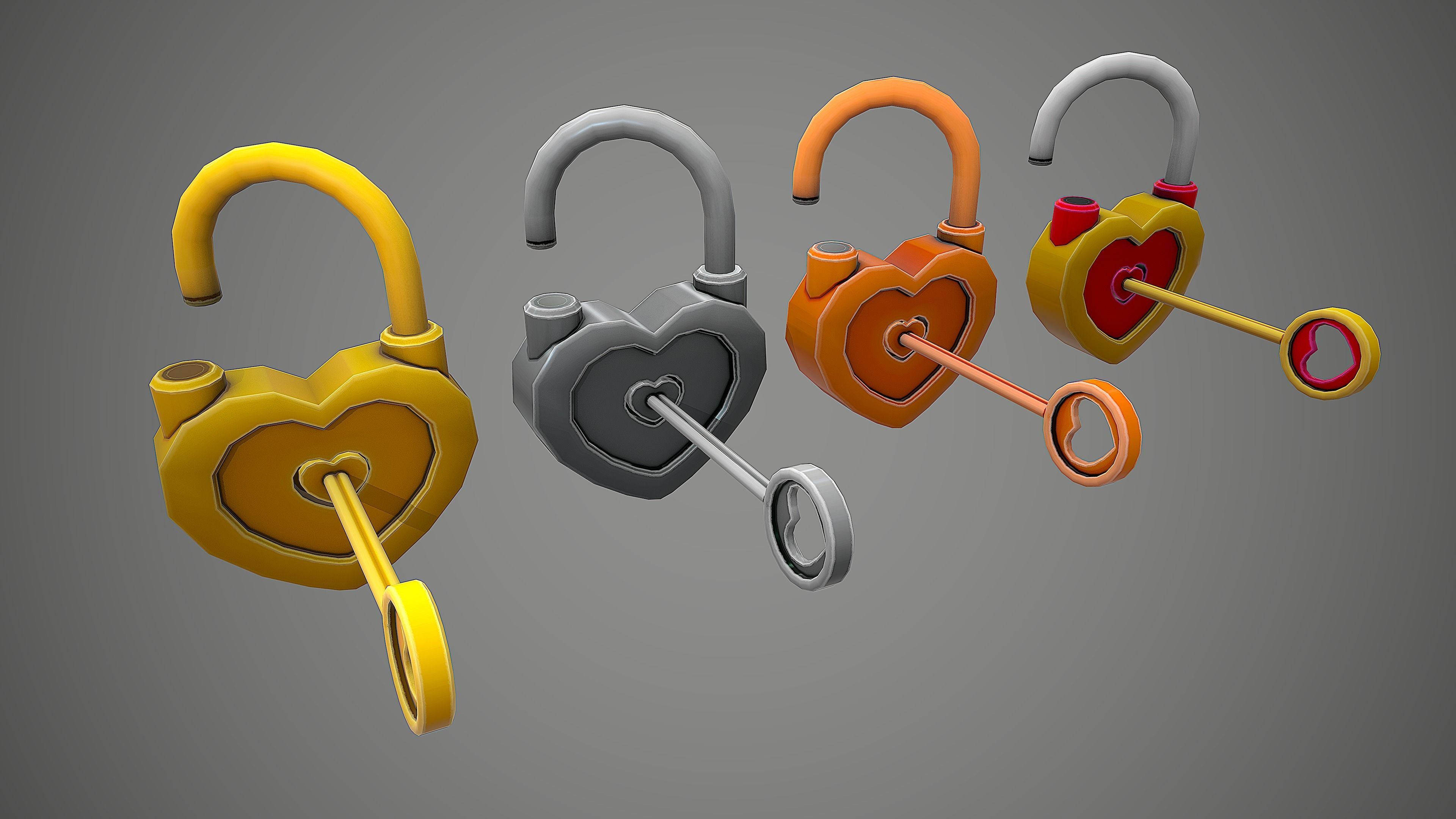 3D model PADLOCK 1 CARTOON STYLIZED VR / AR / low-poly | CGTrader