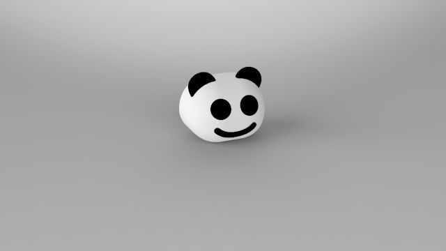 panda face 3D model 3D printable | CGTrader