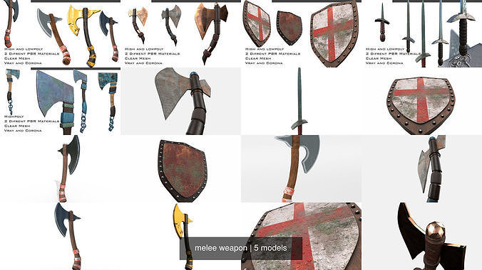 melee weapon 3D Model Collection | CGTrader