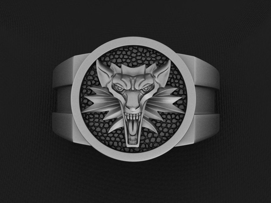 Wolf witcher ring 3D model 3D printable | CGTrader