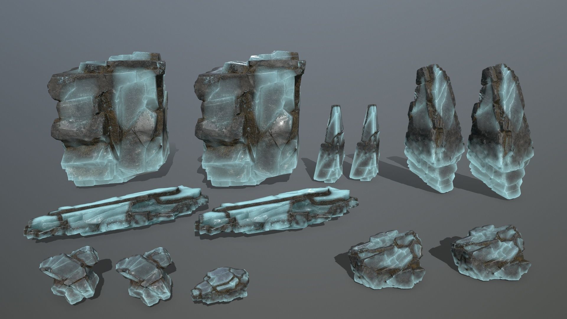 3D model ice cliff VR / AR / low-poly | CGTrader