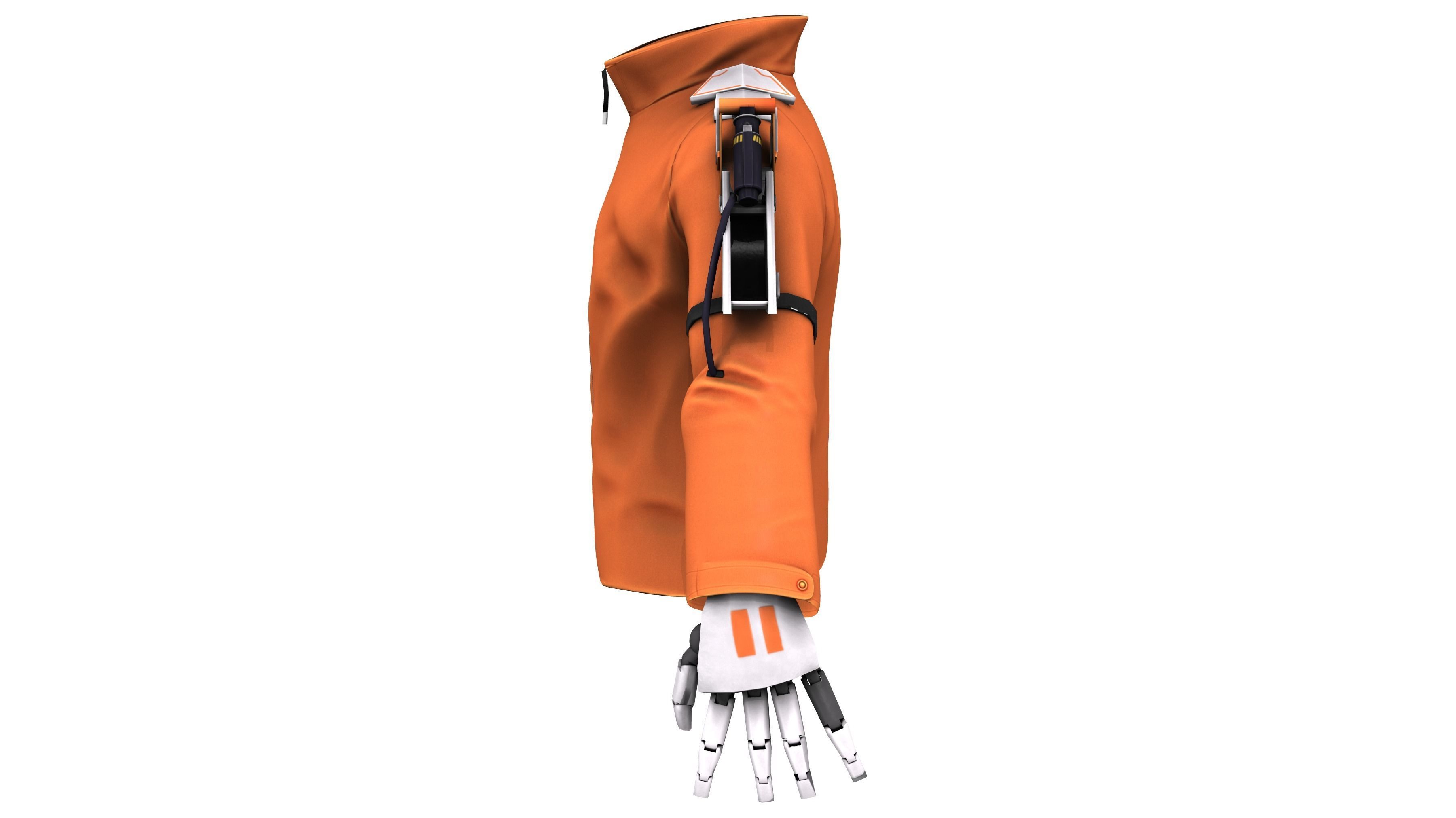 3D model Male Orange Cyberpunk Jacket Coat VR / AR / low-poly | CGTrader