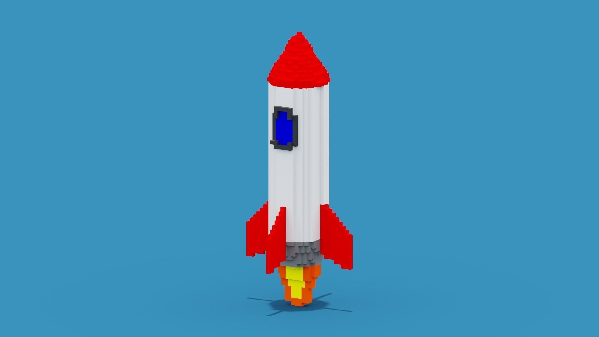 3D model Voxel Rocket VR / AR / low-poly | CGTrader
