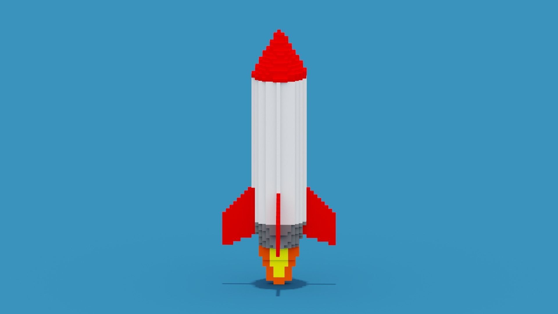 3D model Voxel Rocket VR / AR / low-poly | CGTrader