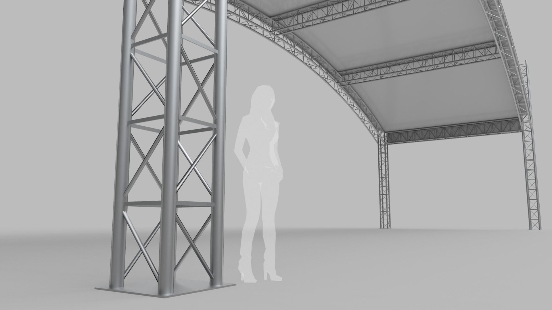 Giant Truss Arch Tent 3D model | CGTrader