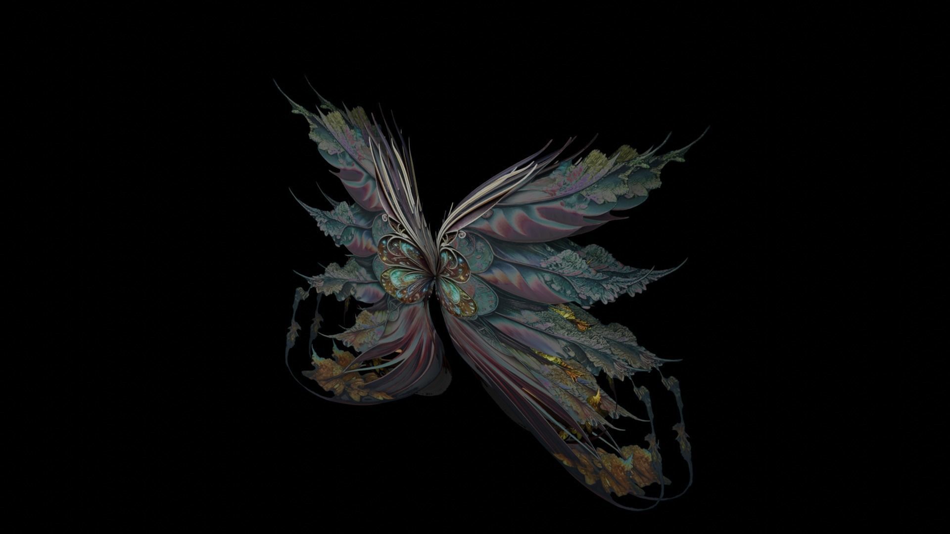 3D model Fantasy wings in 15 versions rigged and animated VR / AR / low ...