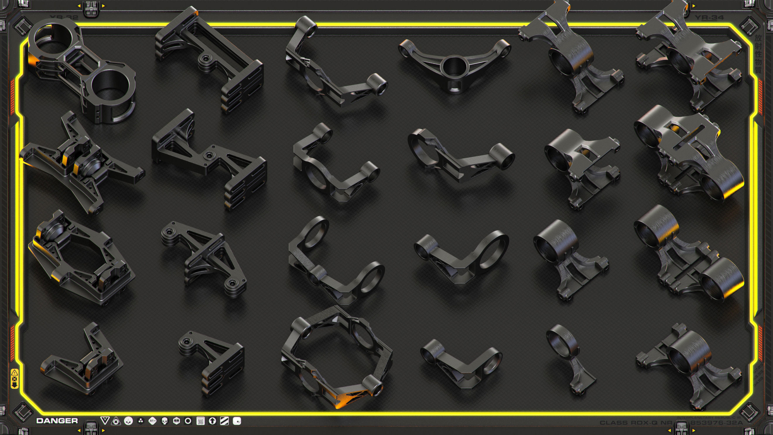 Sci-Fi Hard Surface KITBASH 490 DETAILS 3D model | CGTrader