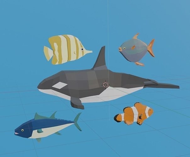 3D model Fish pack - Pack de peces - Lowpoly VR / AR / low-poly | CGTrader