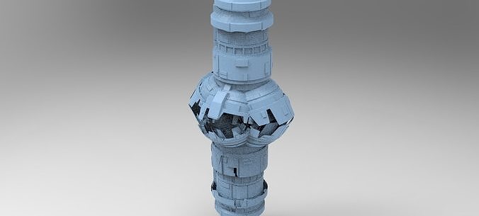 Moon base Power relay Tower 3D model | CGTrader