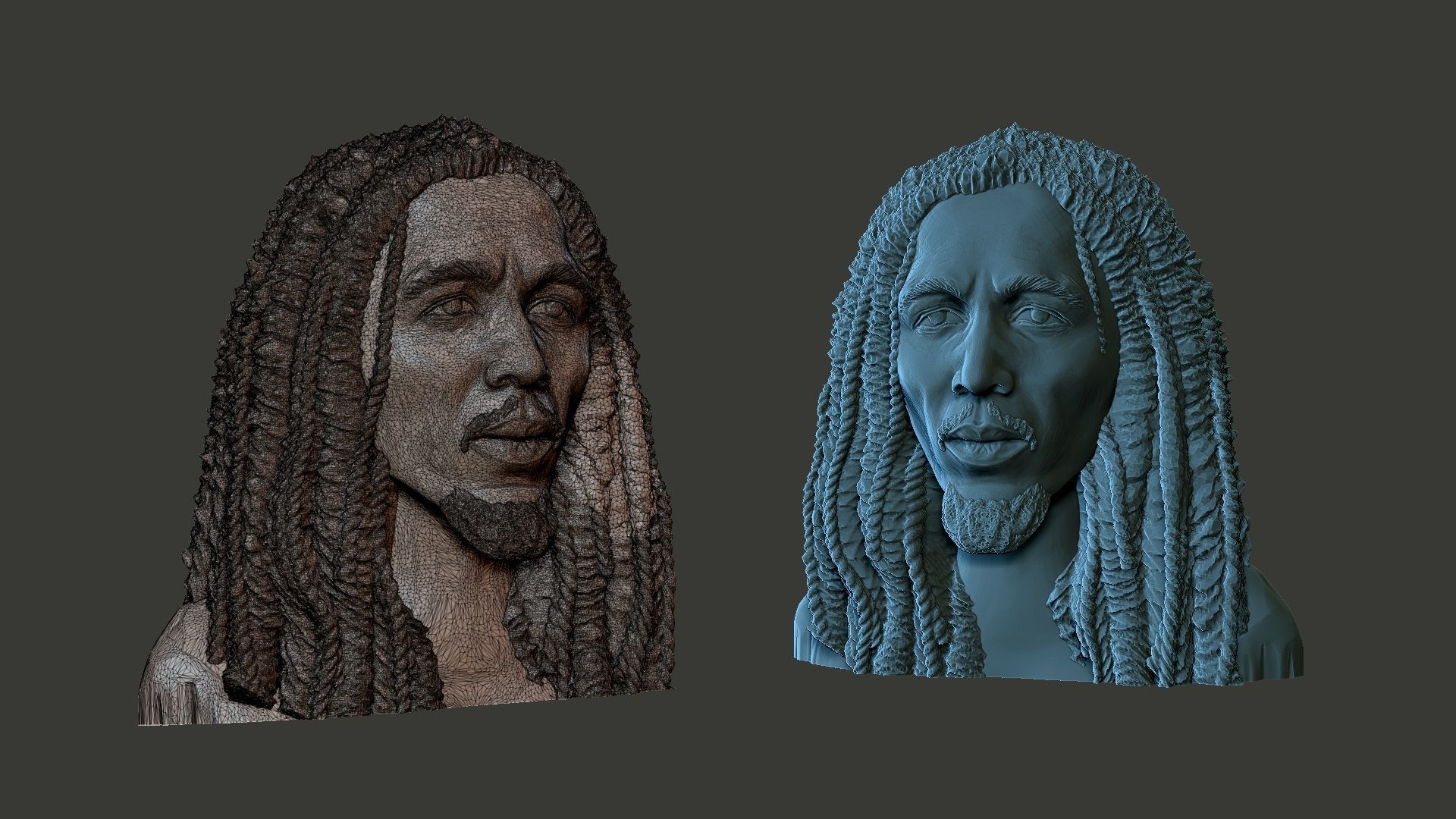 Bob Marley 3D model 3D printable | CGTrader