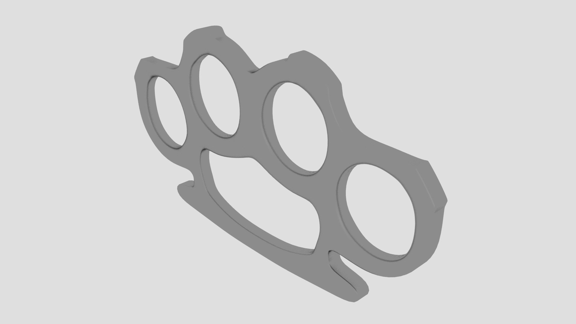 Knuckle Duster 3d Model Obj Fbx Blend Dae 