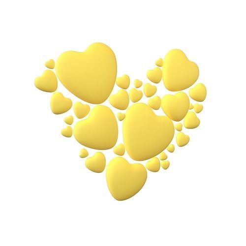 Combination Design Heart Icon v1 010 3D model | CGTrader