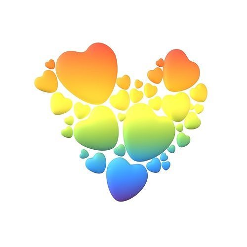 Combination Design Heart Icon v1 011 3D model | CGTrader