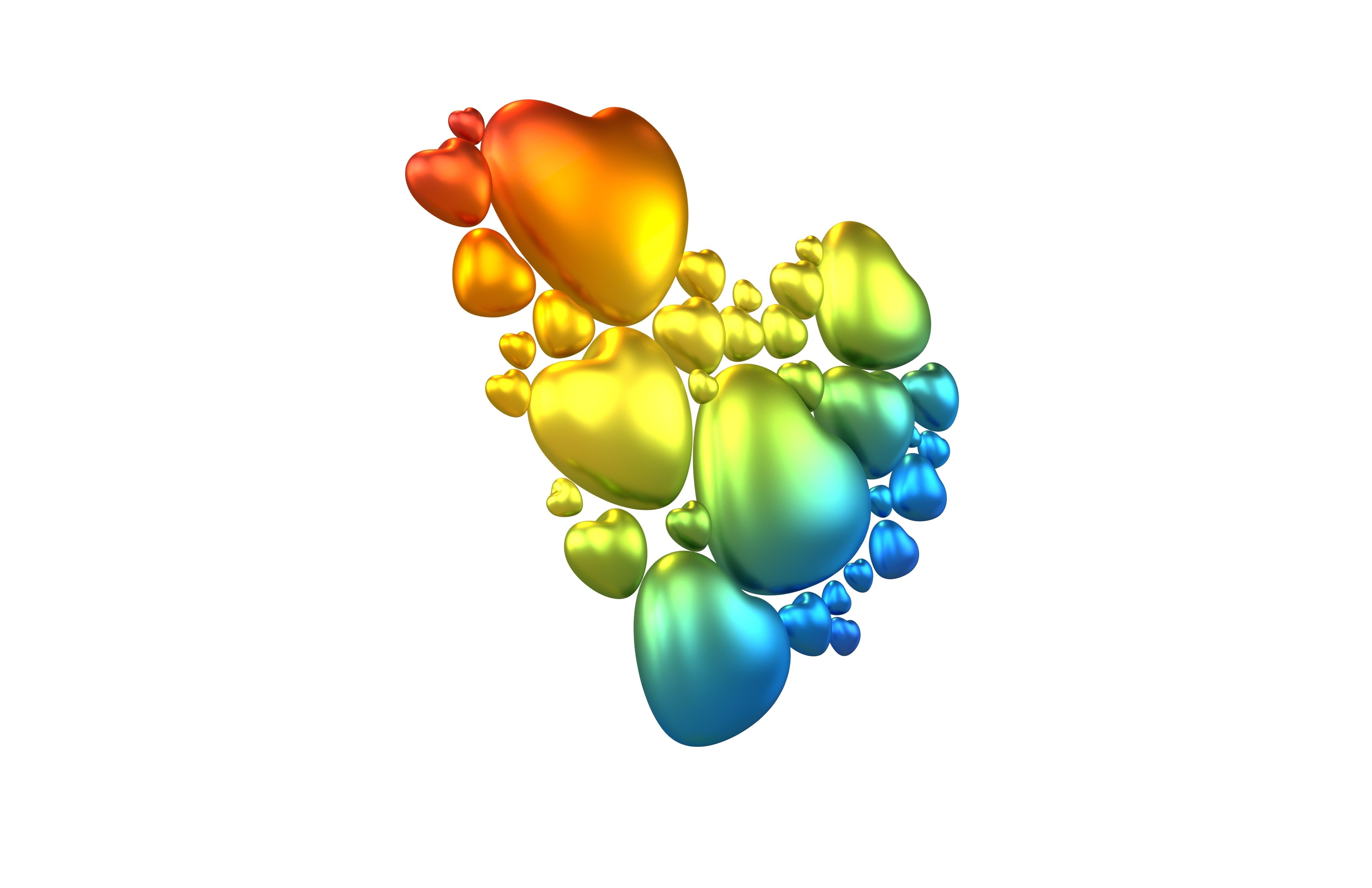 Combination Design Heart Icon v1 015 3D model | CGTrader