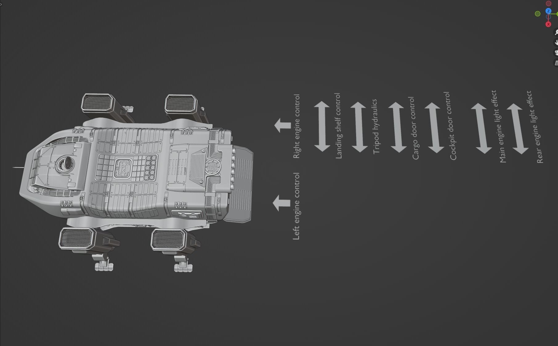 Pbr-The Mars Lander Hercules 3D model animated rigged | CGTrader