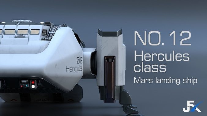 Pbr-The Mars Lander Hercules 3D model animated rigged | CGTrader