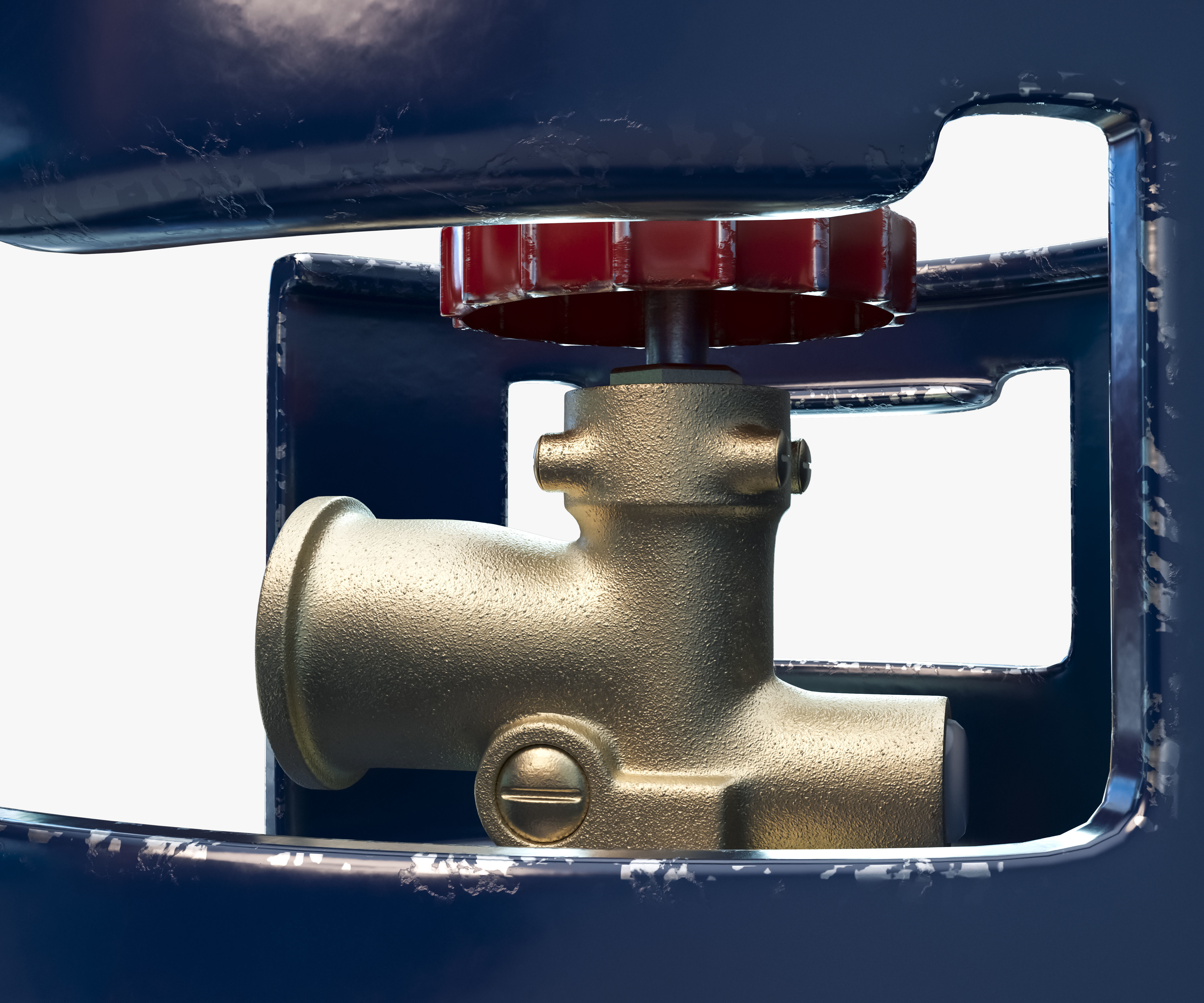 Gas Bottle Cylinder And Valve 3D model | CGTrader