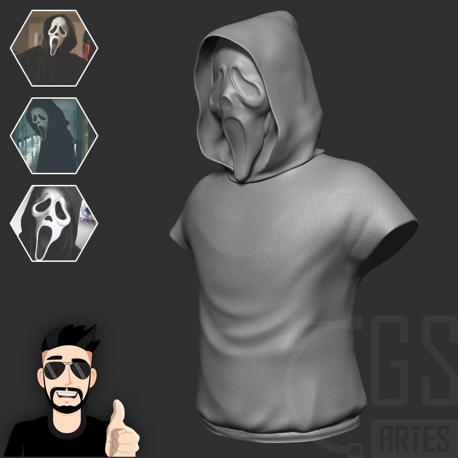 GHOSTFACE - SCREAM 3D model 3D printable | CGTrader