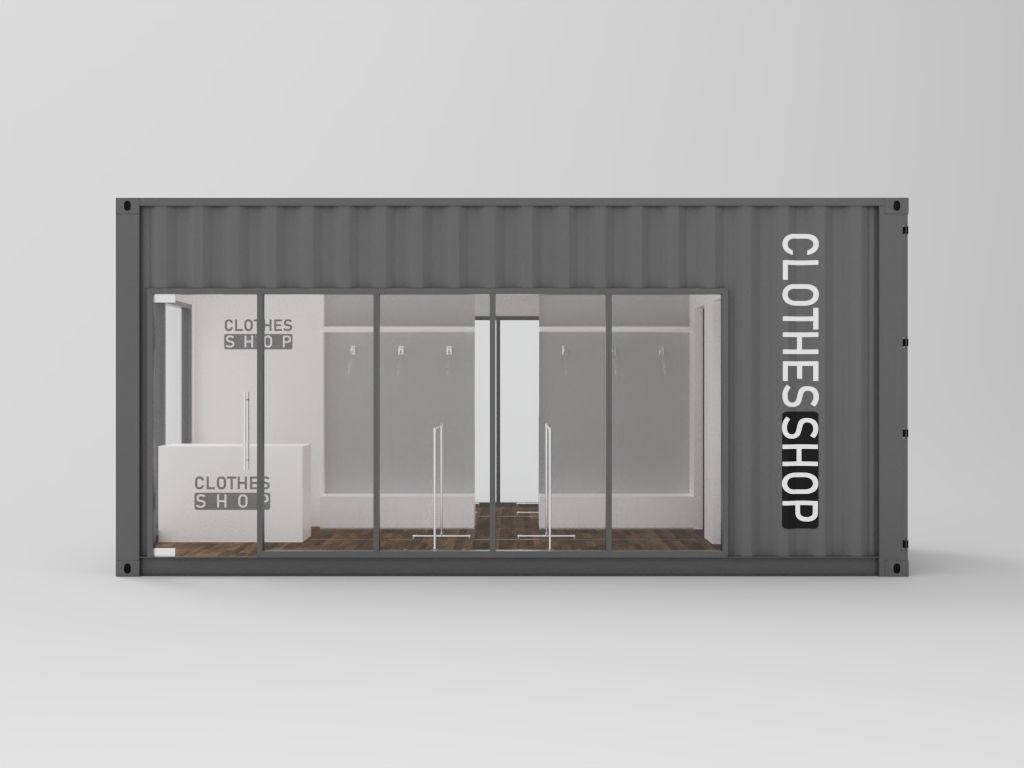 Retail Clothes Shop Container 3D model | CGTrader