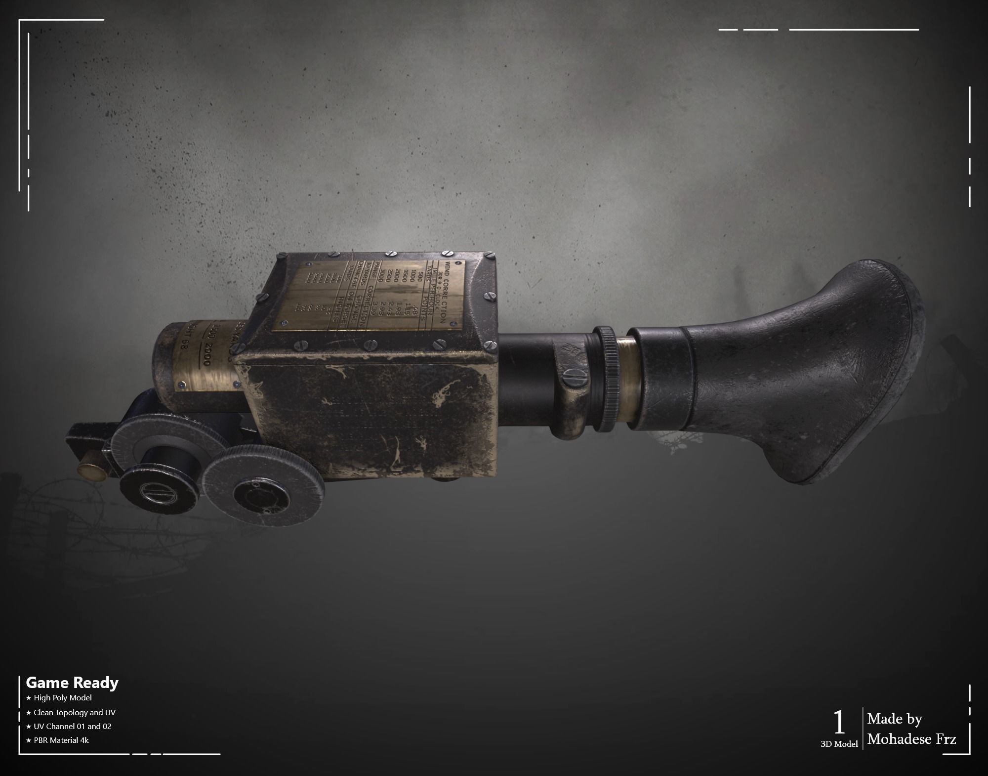 Military Scope WW2 VOL03 Game Ready 3D model | CGTrader