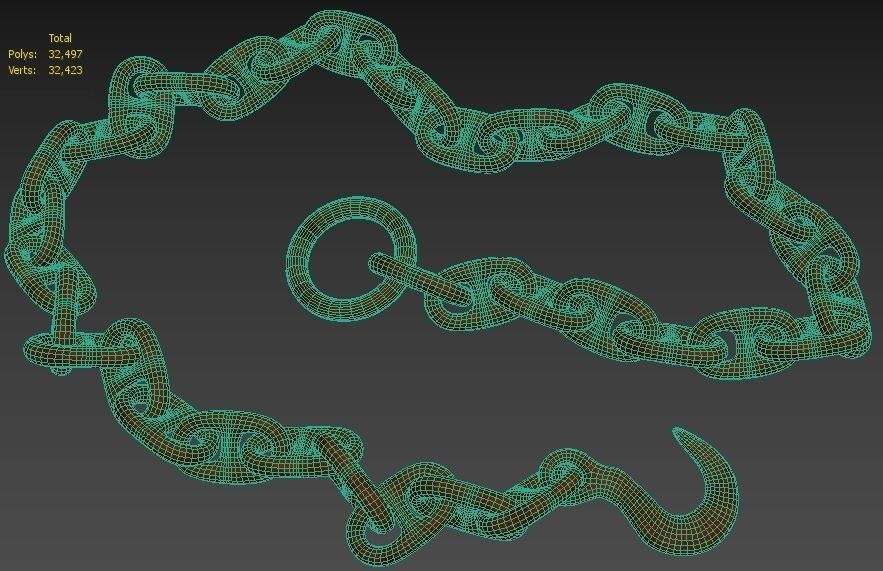 The Chain with loop 3D model | CGTrader