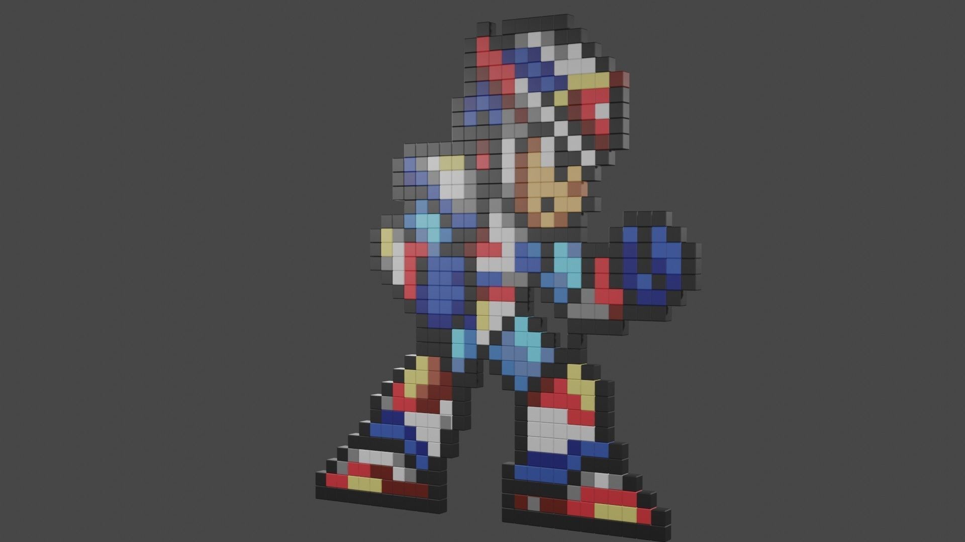 Rockman X Max Armor 8 bit 3D model 3D printable | CGTrader
