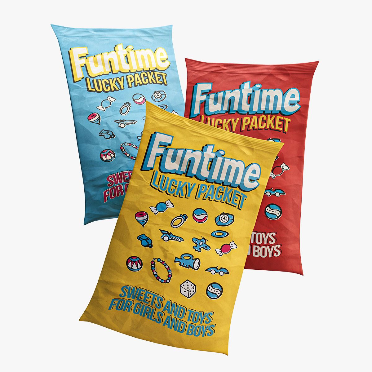 Vintage Lucky Packets 3D model | CGTrader