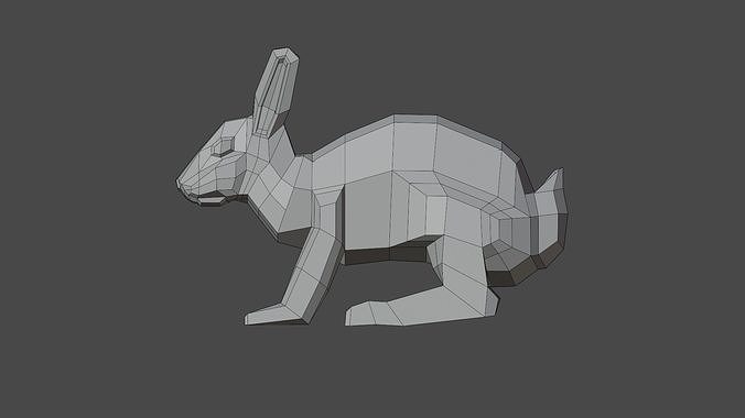 3D model The Rabbit Low Poly VR / AR / low-poly | CGTrader