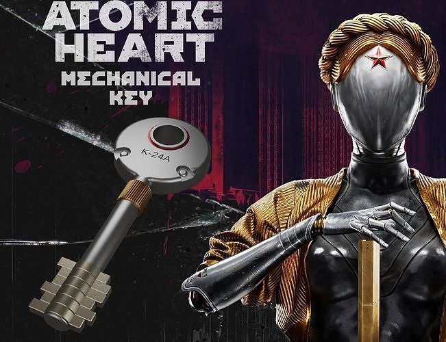 Atomic Heart Mechanical Key free 3D model 3D printable | CGTrader