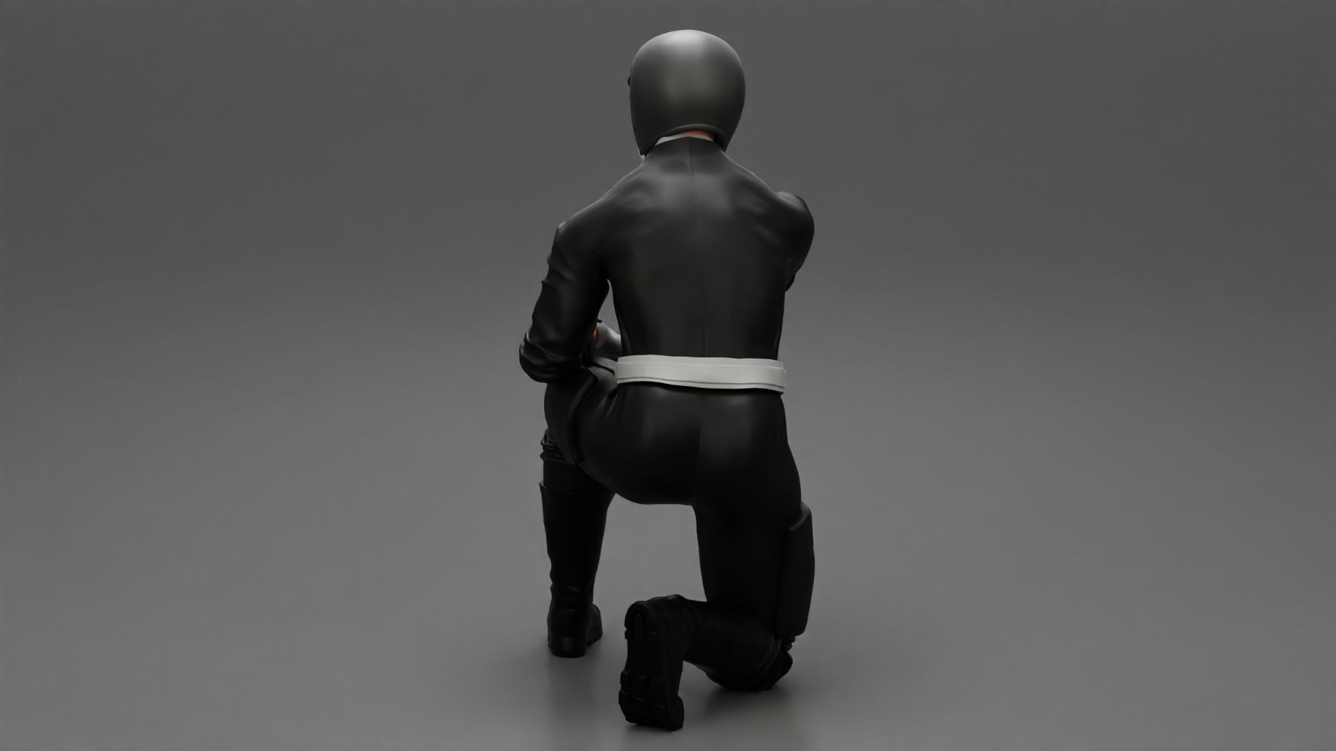 Drag Racing driver sitting in a gas mask 3D model 3D printable | CGTrader