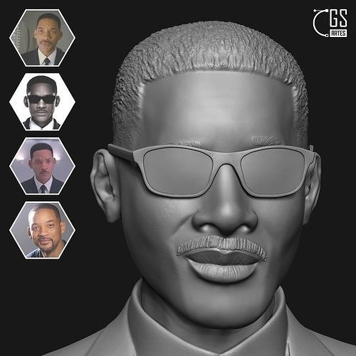 WILL SMITH - AGENT J -MIB 3D model 3D printable | CGTrader