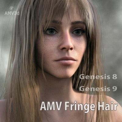 3D model Fringe Hair for G8 and G9 VR / AR / low-poly | CGTrader