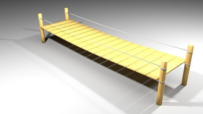 Wooden Bridge 2 3D model | CGTrader