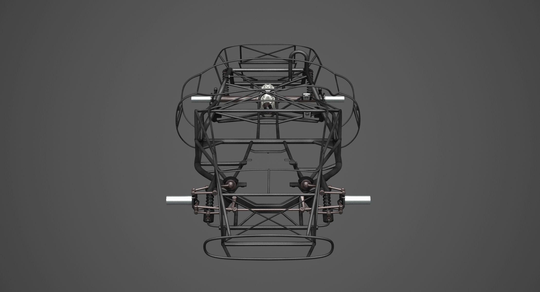 3D model Chassis Frame - Ferrari 250 TR - Testa Rossa VR / AR / low ...