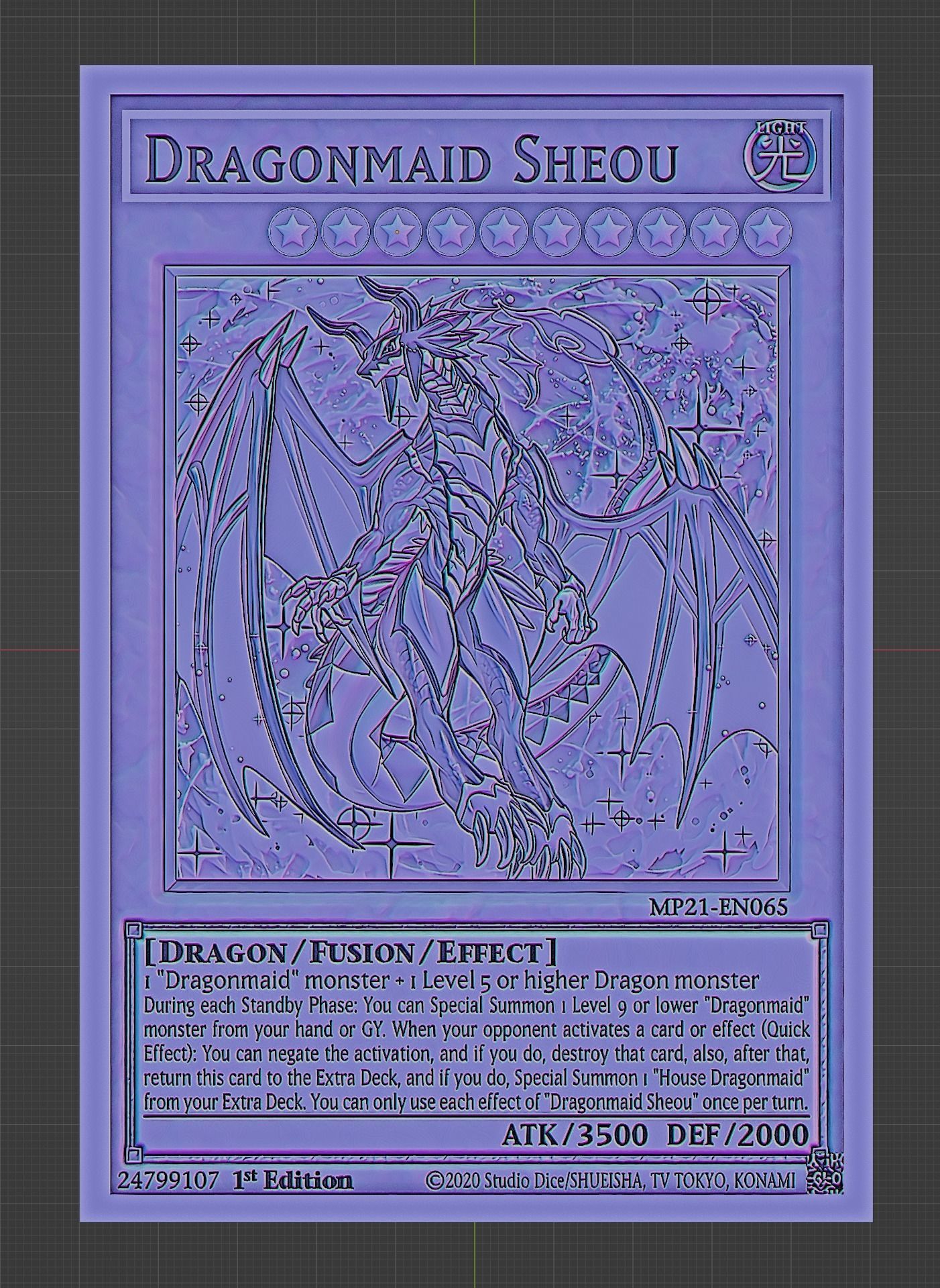 dragonmaid sheou - yugioh 3D model 3D printable | CGTrader