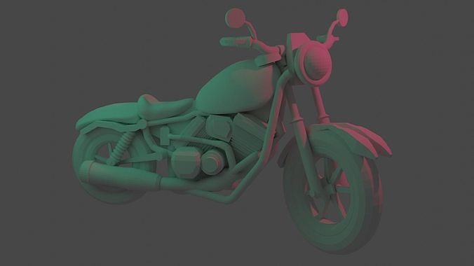 Simple Motorbike 3d Model 3d Printable Cgtrader